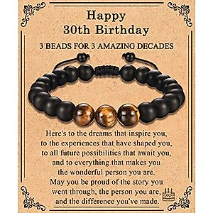 EFVISD 30th Birthday Gifts for Him, 30 Year Old Men Birthday Gifts Ideas, Bracelet for Husband Son Grandson Brother Boyfriend