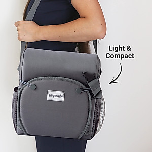 BabyToLove Travel Up Baby Booster Seat and Storage | Lightweight On The Go and Easy to Carry | Anthracite