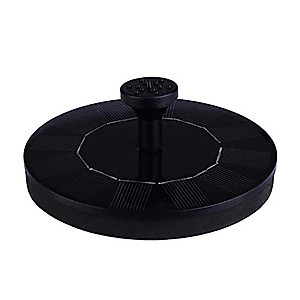 Solar Fountain Pump,GDJGTA New Upgraded Mini Solar Powered Bird Bath Fountain Pump Solar Panel Kit Water Pump,with 4 Different Spray Pattern Heads, for Pond, Pool, Garden, Fish Tank, Aquarium,Pat