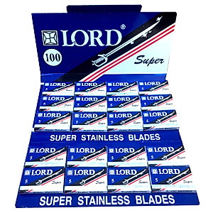 100 Lord Super Stainless Double Edge Safety Razor Blades