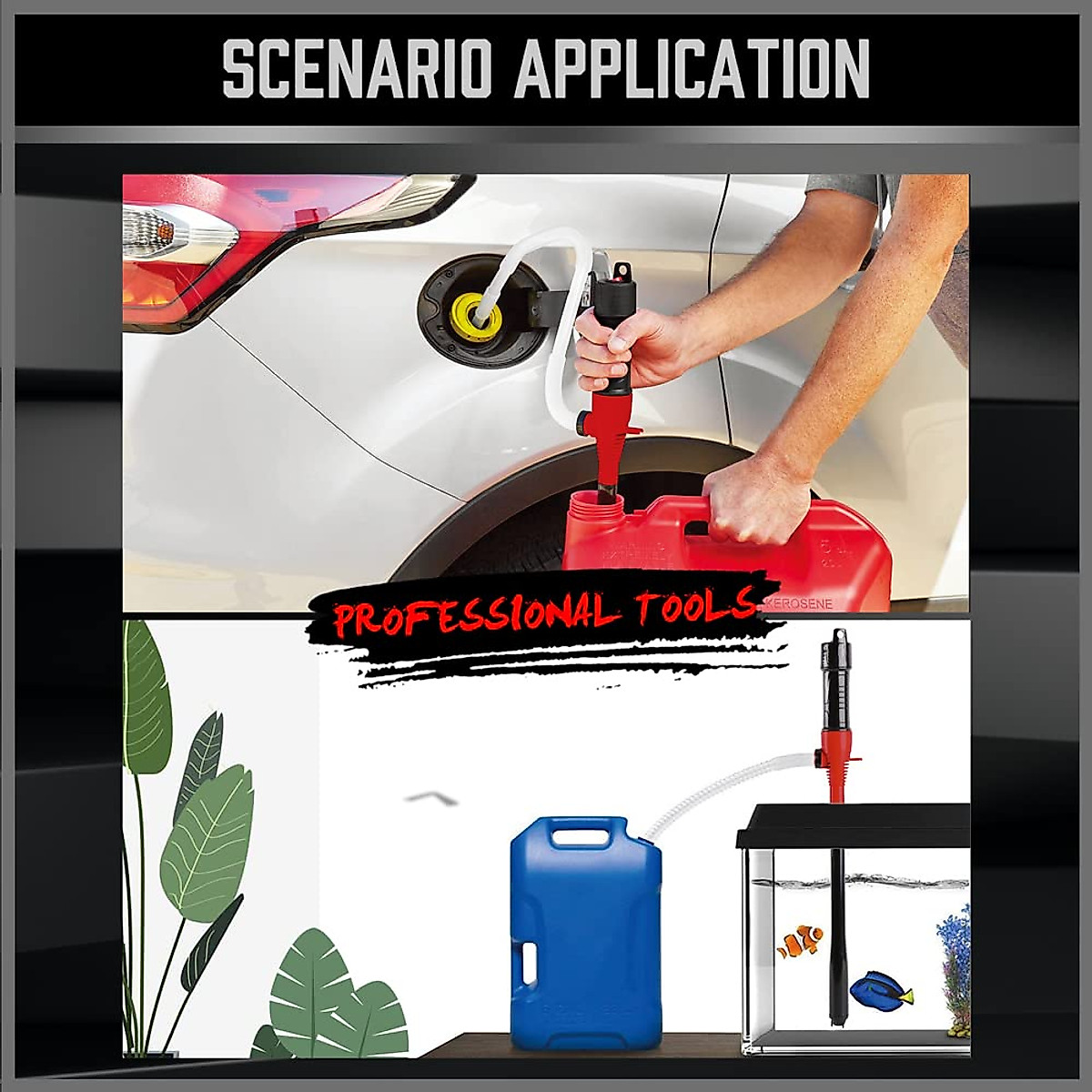 SEDY Electric Hand Pump, Portable Battery Powered Transfer Pump, Multi-Use Siphon Liquid Extractor for Gasoline, Diesel, Fuel, and Water Transfer