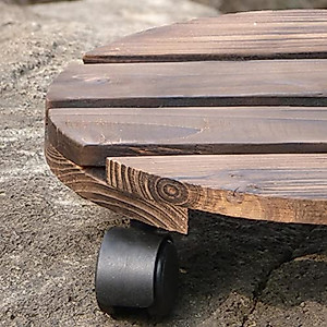 Flower Pot Large Planter with Stand,Base Display Elegant Flower Pot Holder Garden with Wheels Home Decor Planter Bonsai Holder