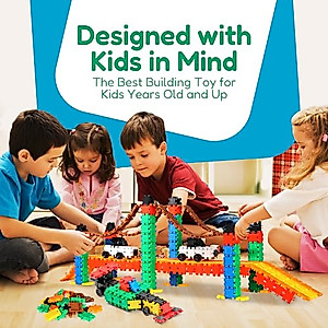 BEBLOX Building Blocks | Building Toys for Kids Ages 4-8 250-piece Set - Learning & Educational Fun Stem Toys - Birthday Gifts for Boys & Girls Age 4 5 6 7 8 9 10 11 & 12 Year Old Toys