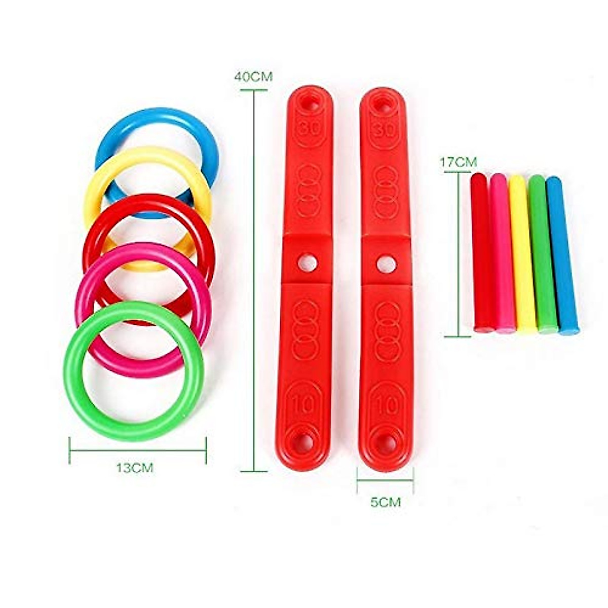 Toxz Child's Hoop Ring Toss Plastic Ring Toss Quoits Garden Throwing Game Pool Toy Outdoor Fun Set,Safety Material