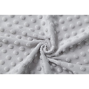 Blackleaf Baby Minky Playard Sheet, Ultra Soft Portable Mini Crib Sheets, Minky Dots Plush Playard Mattress Cover (Glacier Gray)