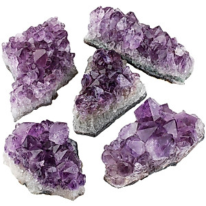 Rockcloud Natural Purple Amethyst Quartz Crystal Cluster Geode Druzy Home Decoration Gemstone Specimen