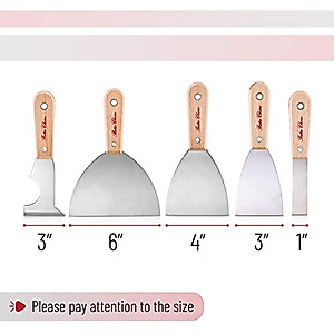 Bates- Paint Scraper, 5 Pc Scraper Tool, Putty Knife Set, Putty Knife, Painting Tools, 5 in 1 Tool, Spackle Knife, Wallpaper Scraper, Painters Tool, Crown Molding Tool, Paint Remover for Wood, Scraper