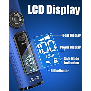 SEAGO Cordless Hair Clippers for Men, Rechargeable Electric Trimmer for Men with 16 Adjustable Settings, Professional Clippers for Hair Cutting Kit, SG-011