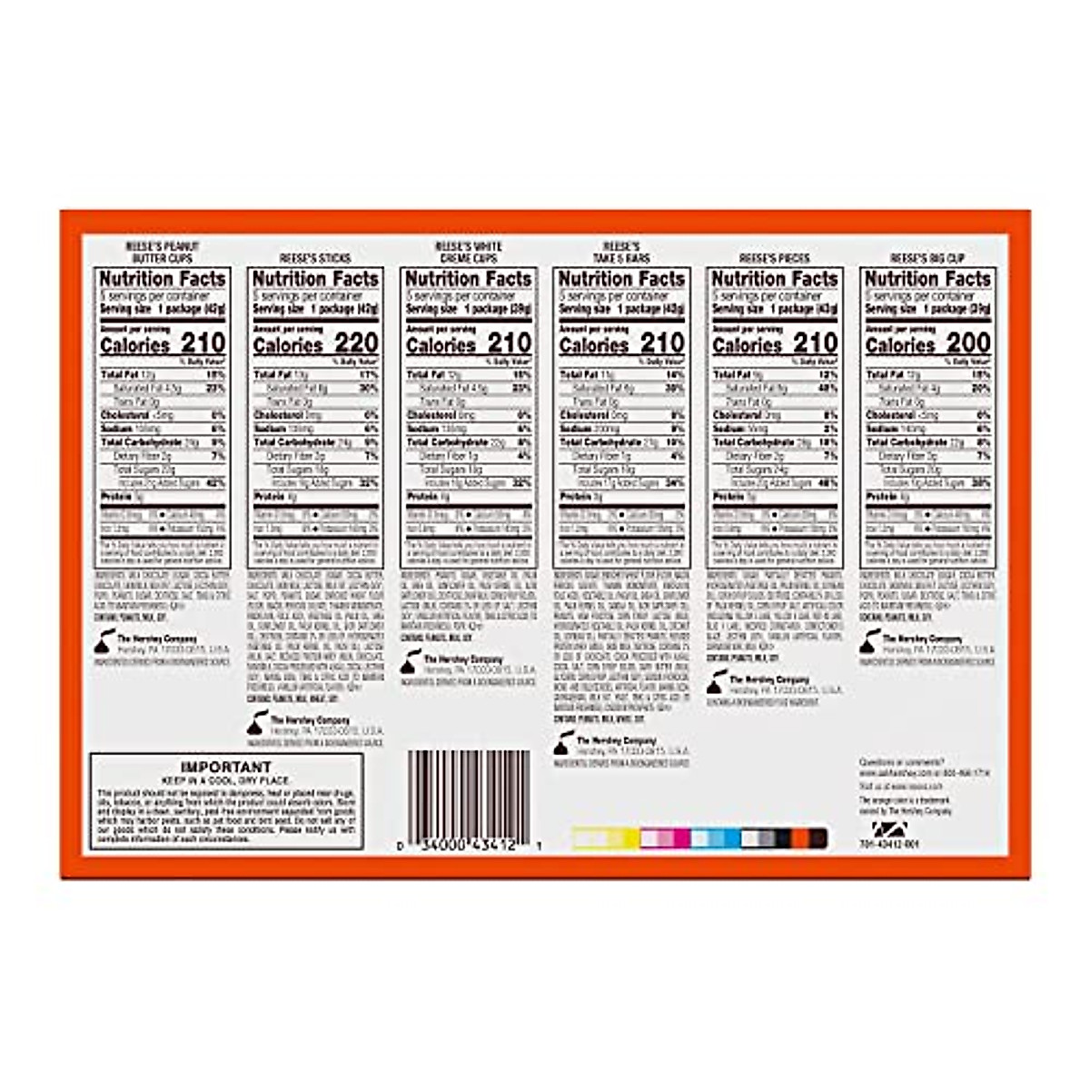 REESE'S Assorted Peanut Butter Candy Bulk Box, 44.1 oz (30 Count)