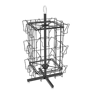 FixtureDisplays® 24 Pocket 5X7 Greeting Card Rack Post Card Birthday Christmas Holiday Display Rack Stand Countertop Tabletop Spinner Rack 15128