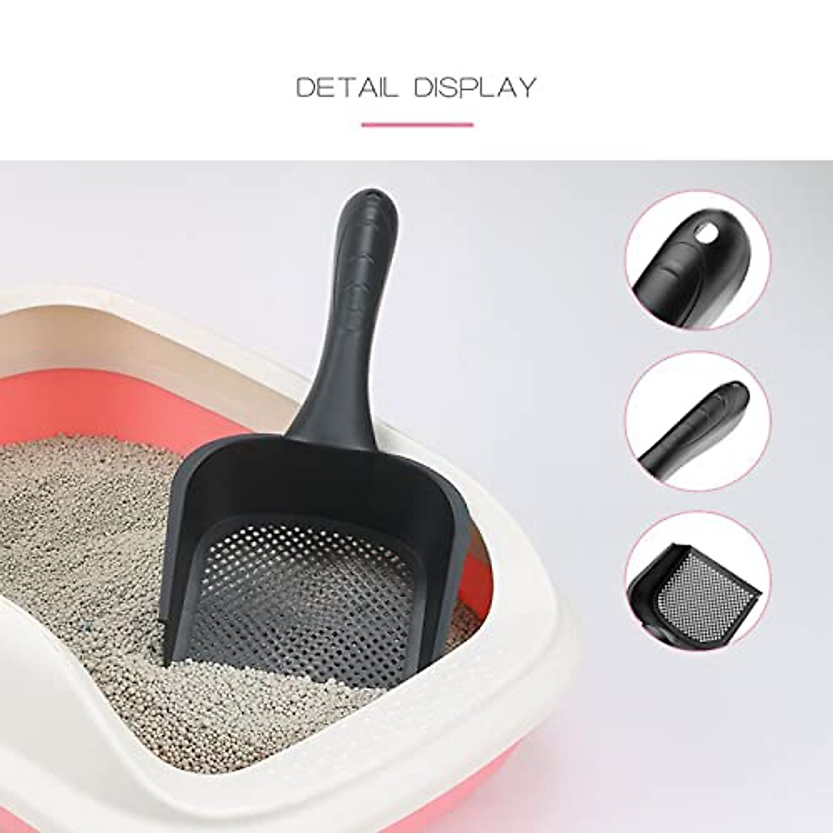 Hucholite Cat Litter Scoop Cat Fine Sand Scooper Pet Poo Shovel Kitty Pet Scoop Little Sifter Scoop Pet Shovel Scoop Pet Reptile Terrarium Bedding Litter Cleaner Scoop for Cat Tortoise SnakeA11