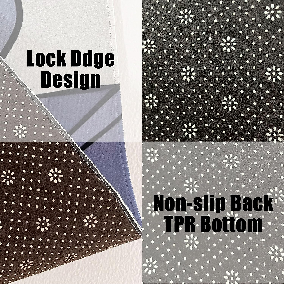 iPrint Personalized Gaming Chair Mat with Photo Text Logo, Custom Office Chair Mats Design Your Own Desk Chair Mats, 36x48 Inch, Black