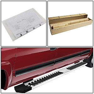 Auto Dynasty 6" Running Boards Compatible with 2015-2022 Ford F-150 F-250 F-350 Super Crew Cab, Stainless Steel Nerf Bar, Chrome Side Step Rails