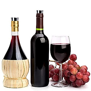 5 Pcs Wine Stoppers for Wine Bottles, Stainless Steel Wine Bottle Stopper, Reusable Wine Saver for Kitchen Bar Wedding, Keep Wine Fresh