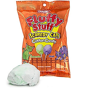 Halloween Cotton Candy, Assorted Fruit Flavored Candy, Goody Bag Fillers for Boys or Girls, 2.1 oz, 2 Pack