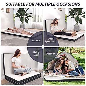 Folding Mattress, Tri-Fold Gel Memory Foam Mattress Portable Foldable Mattress with Washable Cover & Non-slip Bottom & Breathable Mesh Sides, Certipur-Us Certified, Fiberglass Free, (3 Inch, Twin)