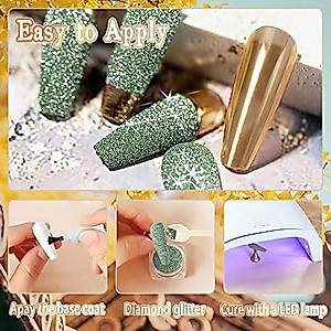 Allstarry Diamond Nail Glitter 4 Colors Sparkling Korea Reflective Glitter Diamond Dust Fine Powder Shiny Pigment Craft Sequins Nail Supplies for Nail Art Gel Polish Crafts Party Nightclub Wedding