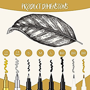 Chinco 9 Pieces Calligraphy Set for Beginners learn Caligraphy Kits, Including 8 Pieces Calligraphy Brush Pens Hand Lettering Pens and Lettering Workbook Calligraphy Book for Teen Kid Adult