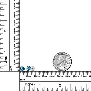 Gem Stone King 14K Gold Gemstone Birthstone Solitaire Stud Earrings | Round 6MM | Gold Earrings for Women