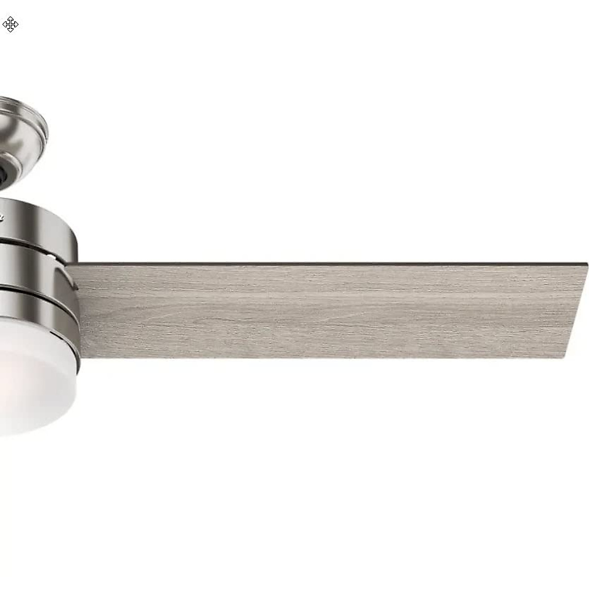 Hunter 54in Contemporary Ceiling Fan with Remote Control in Brushed Nickel (Renewed)