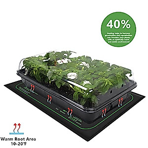 Seedling Heat Mat for Indoor Home Gardening Seed Starting, 10"x 20.75" Plant Heating Pad, Warm Germination Hydroponic MET Certified Waterproof, 21W(2 Count (Pack of 1))
