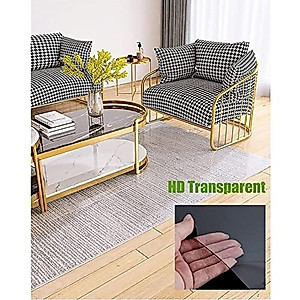 Clear PVC Desk Chair Mat Clear Vinyl Runner Rug for Hard Wood/Tile Floor,1.5mm Thick,100% Waterproof Vinyl Plastic Floor Mat,Can Be Cut,Door Mats,Indoor Outdoo,60/80/100/120/140cm wide for Office & Ho
