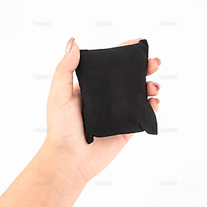 AUEAR, Velvet Bracelet Watch Pillow Black Jewelry Pillows Bangle Cushions Display Stand Set for Box (10 Pcs)