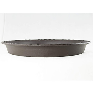 Round Plastic Humidity Tray for Bonsai Tree and Home Garden Plant 12.75"x 12.75"x 1.5" - Dark Brown