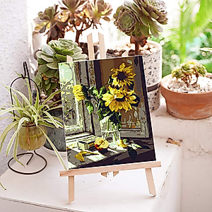 OYBUFSH 16 inch Tabletop Display Artist Easel Stand(1-Each), Accommodates Canvas Art up to 13" high, Tabletop Display Painting for Kids and Adults, Wood…