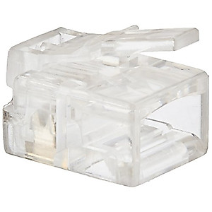 Monoprice RJ11 6P4C Plug Round Stranded 50-Piece/Bag (107315)