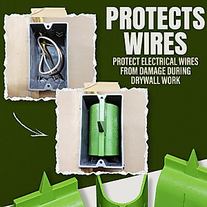 Mark N Guard by Buddy Tools LLC - Outlet Marker for Drywall Installation - Easy Drywall Marking Tool for Electrical Outlets, Electric Wire Protection Made with Strong ABS Plastic - No Measuring Needed