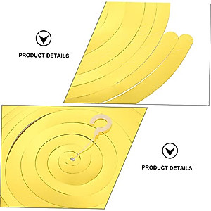 ERINGOGO 7pcs 3 Spiral Charm Gold Streamers Gold Decorations Wedding Banner Foil Hanging Swirls Ceiling Hanging Swirl Birthday Party Pendant PVC Birthday Party Backdrop Pendant Gift Baby