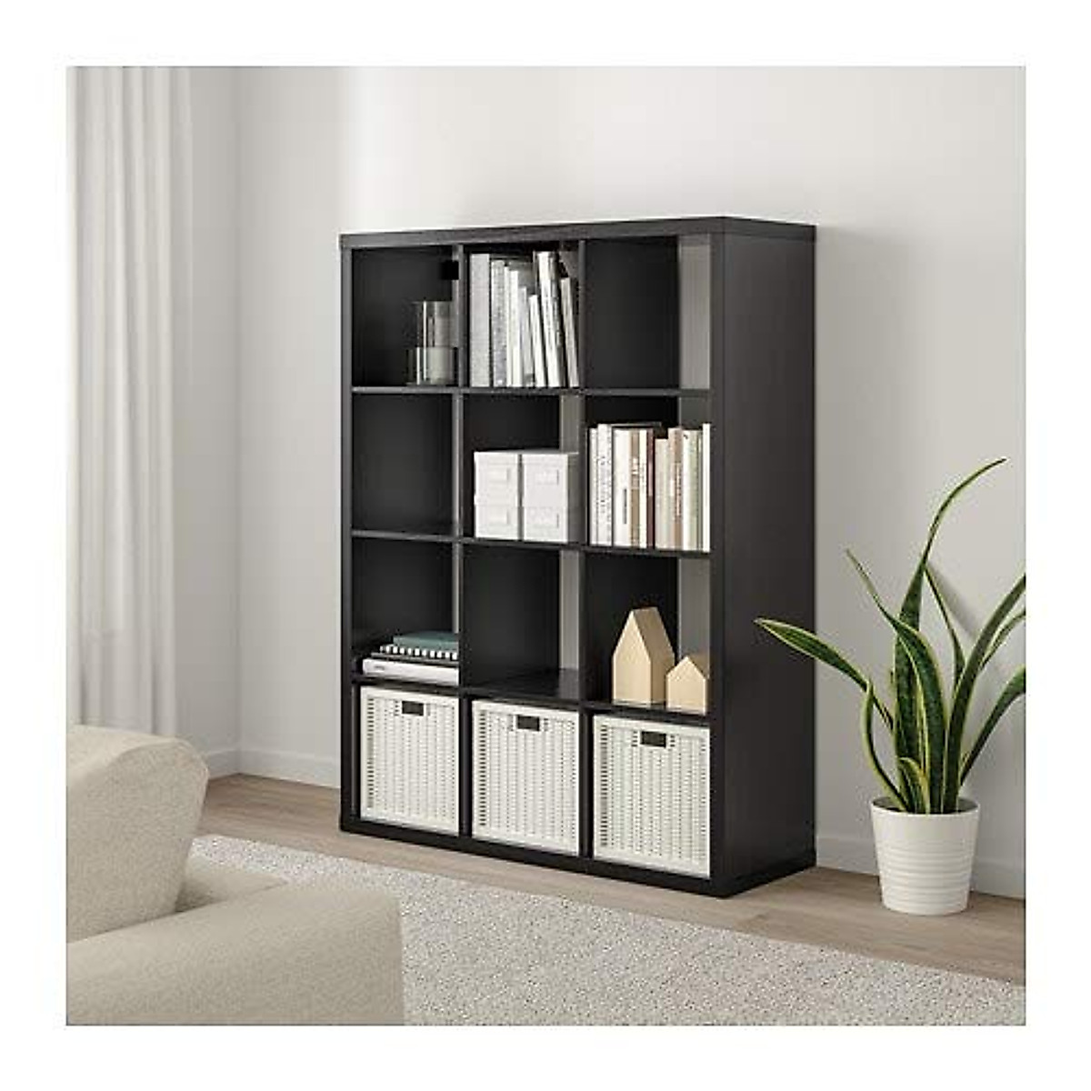 Ikea ' New KALLAX Shelf Unit, Black-Brown (Black, 44 1/8x57 7/8)