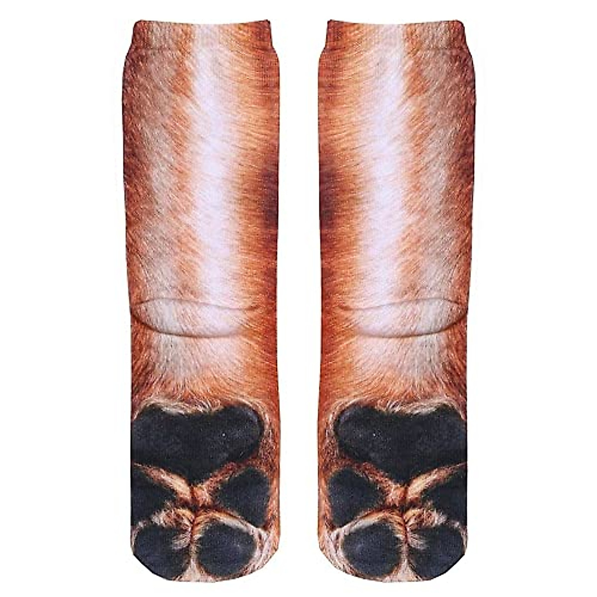 AGRIMONY Funny Socks for Men Women Teens-Fun Animal Dog Paws Socks 3D Casual Novelty Crew Socks Funky Crazy Silly Socks-Valentines Christmas Dog Gifts Stocking Stuffers