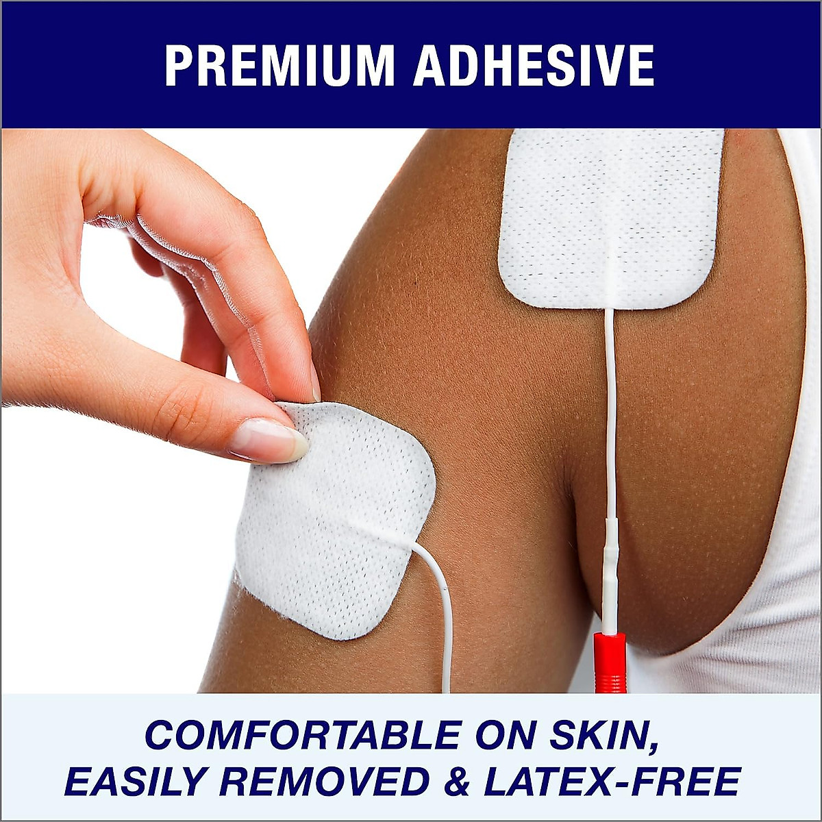 Syrtenty TENS Unit Pads 2"X2" 3rd Gen Reusable Latex-Free Replacement Pads Electrode Pads with Upgraded Sticky Electrode Pads Gel and Non-Irritating Design for Muscle Stimulator Electrotherapy (20)