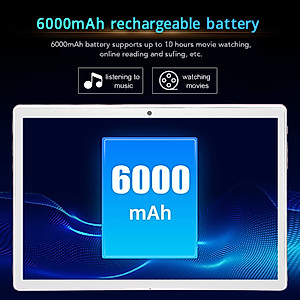 Android Tablet 10.1 Inch, 4G 5G WiFi Tablet, 8GB RAM 128GB ROM, Octa Core Processor, 2 Sim Slot, 1 Memory Card, 5+13MP Dual Camera, Computer Tablet for Reading, 6000mAh (Pink)