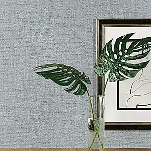 RoomMates RMK11696RL Light Gray Faux Grasscloth Weave Non-Textured Peel and Stick Wallpaper