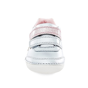 Stride Rite Baby Soft Motion Kennedy Sneaker, Silver Multi, 3.5 US Unisex Infant