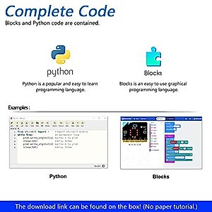 Freenove Ultimate Starter Kit for BBC Micro:bit (Not Included, Work with V1 & V2), 316-Page Detailed Tutorial, 224 Items, 44 Projects, Blocks and Python Code