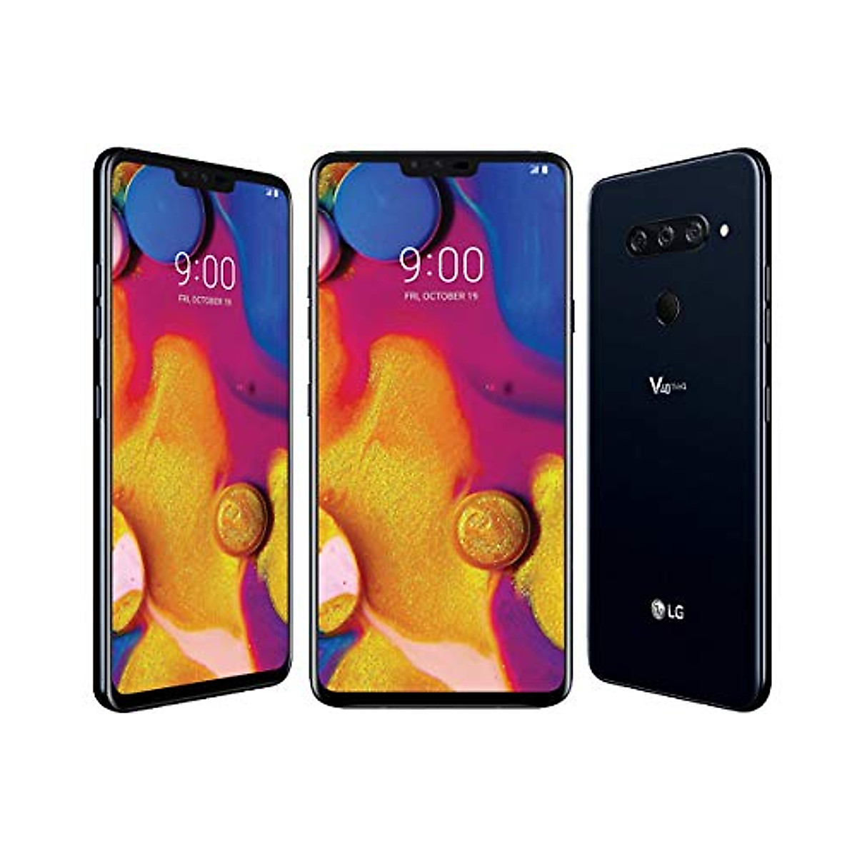 LG V40 ThinQ 64GB GSM Unlocked (AT&T/T-Mobile) 5-Camera Smartphone w/ 6.4 QHD+ Display - Aurora Black