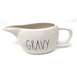 Rae Dunn GRAVY Ceramic LL Gravy Boat White