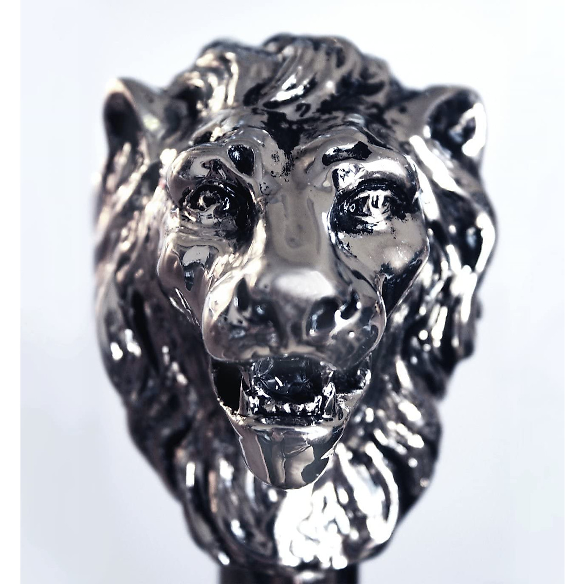 Pasotti Ombrelli Silver Lion Walking Stick Cane