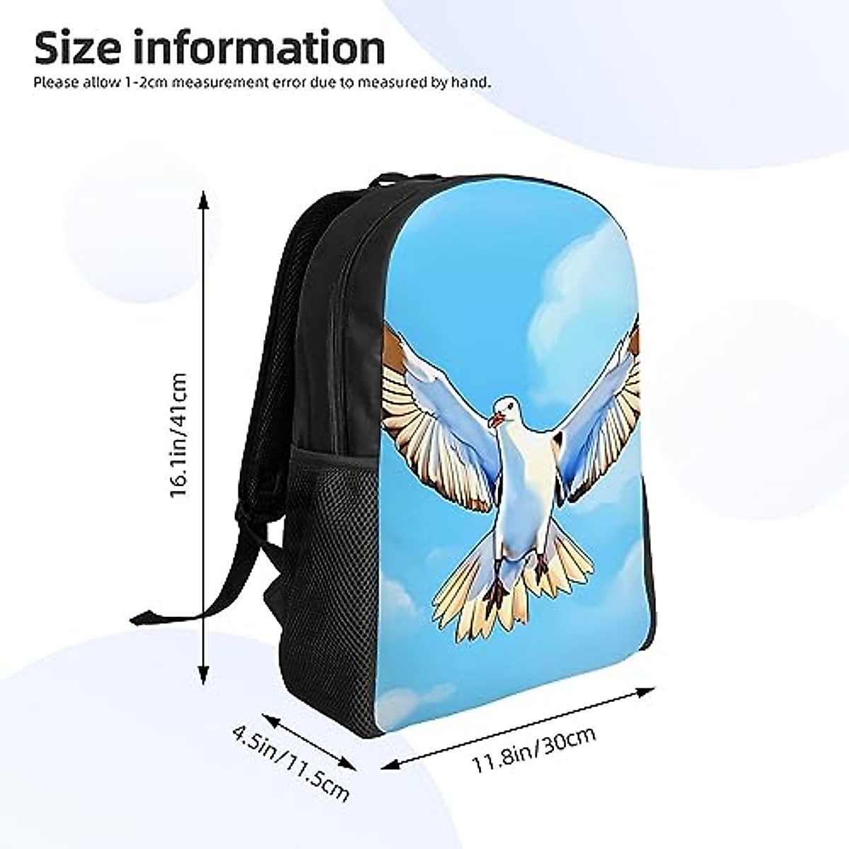 RLDOBOFE Seagulls in flight Backpack For Women Men Travel Laptop Backpack Rucksack Casual Daypack Lightweight Travel Bag