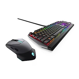 Best Notebooks New Genuine Mechanical Low-Profile RGB Keyboard AW510K with AW610M Wired/Wireless Gaming Mouse for Aurora R11 R10 Area 51m R2 M17 R3 Plus Notebook Pen Light Dark Side of The Moon