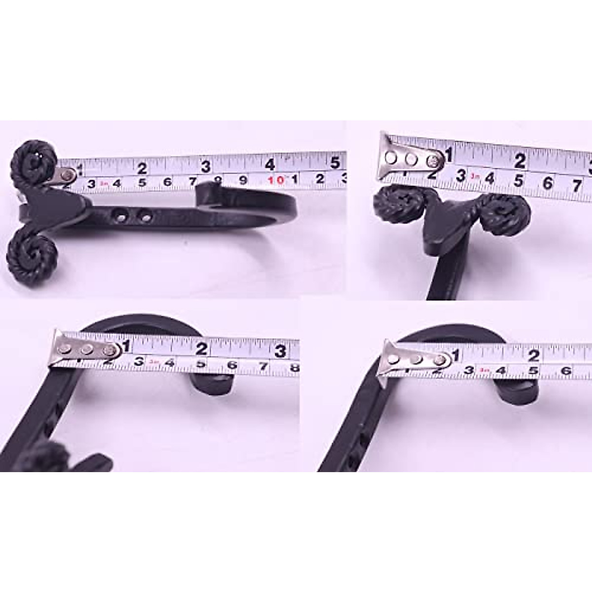 The Metal Magician Sheep Headed Iron Hooks Wall Mount Black Hanger Set of 3 Heavy Duty Towel Holder for Hanging Hats, Coat, Keys, Clothes, Bags Closet Hooks for Bathroom, Kitchen, Entryway