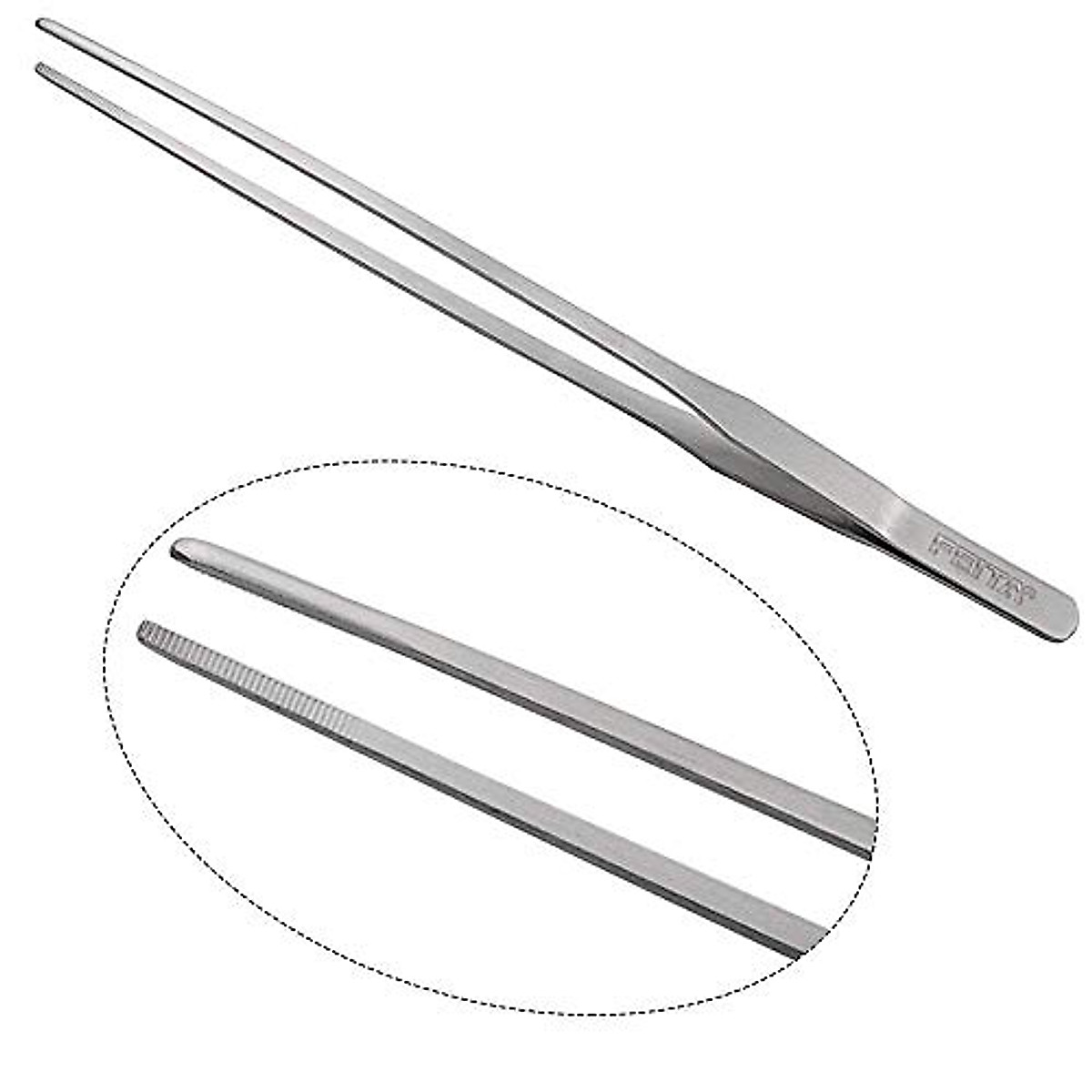 FEITA Aquarium Tweezer Set Long Stainless Steel Curved & Straight Aquarium Feeding Tweezers Scissors Maintenance Tools Kit (3 Pcs)