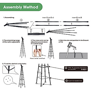 MQHUAYU 2 Pack Garden Obelisk Trellis for Climbing Plants Outdoors, 65 Inch Rustproof Plant Stand Climbing Support with Adjustable Heights for Indoor Potted Plants, Vines, Flowers Stands, Vegetables
