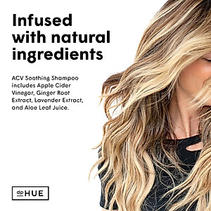 dpHUE ACV Soothing Shampoo, 8.5 Fl Oz - Sulfate Free Dry Scalp Shampoo For Color Treated Hair With Apple Cider Vinegar, Ginger Root, Lavender and Aloe