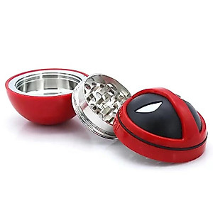 Spice and Herb Grinder, 3 Piece Manual Grinder for Herbs and Spices, Non Slip Handheld Spice Grinder, Compact and Portable, Easy Clean and No Clogging, Round