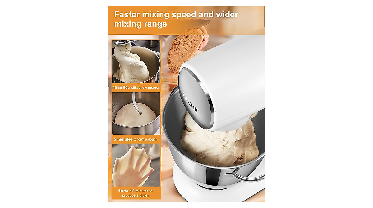 ZACME Mixers Kitchen Electric Stand Mixer, Aluminum die casting and ...